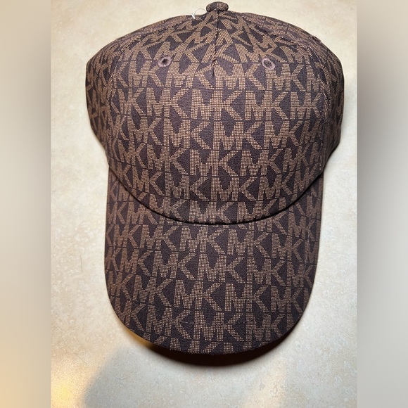 Michael Kors | Accessories | Michael Kors Monogram Mk Logo Baseball Cap ...